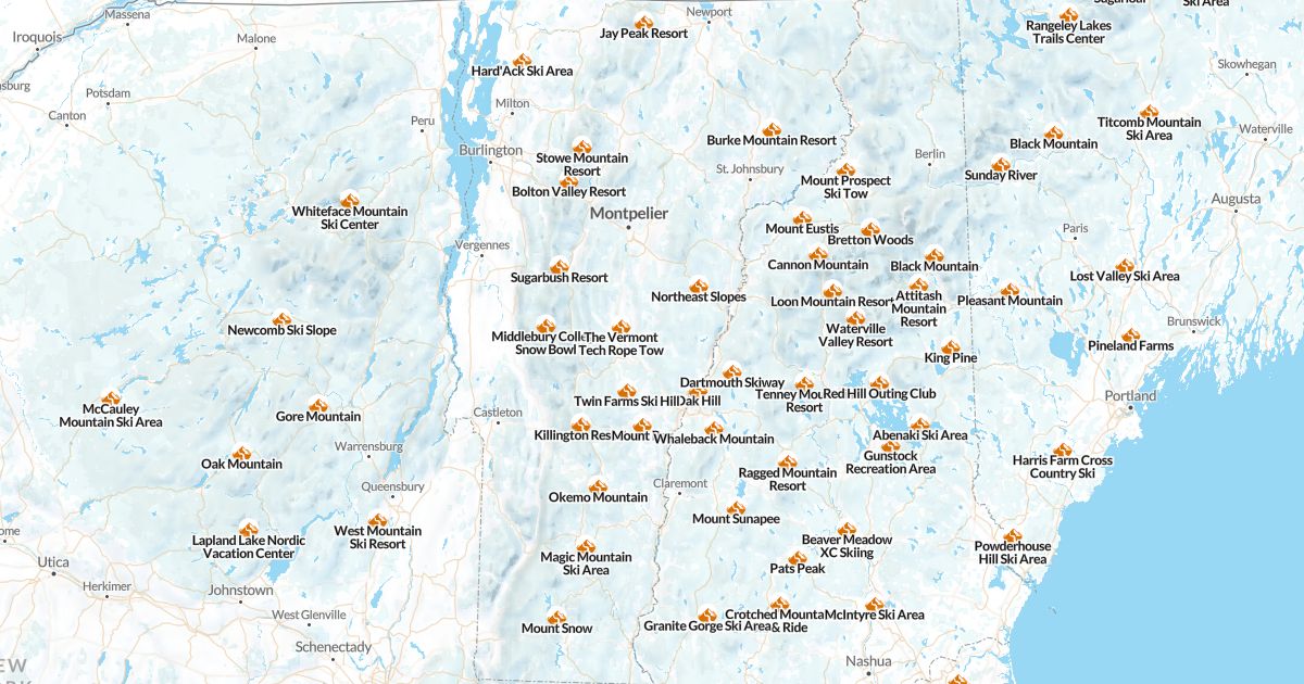World Piste Map :: Vermont