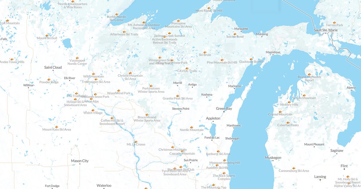 World Piste Map :: Wisconsin